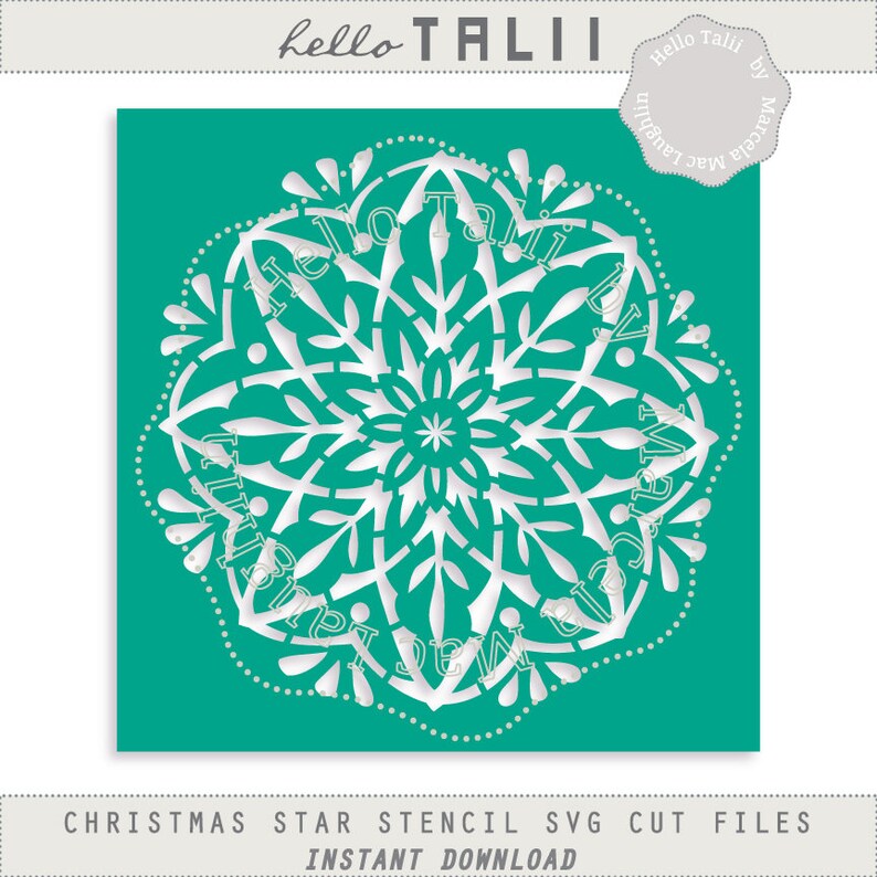 Christmas Star Stencil DIGITAL Stencil Cut files SVG Png | Etsy