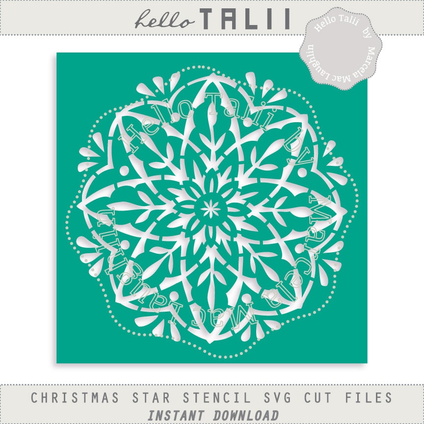 Christmas Star Stencil DIGITAL Stencil Cut files SVG Png | Etsy