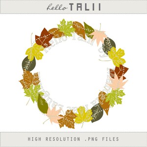 Fall Wreaths Clipart THANKSGIVING WREATHS Clip Art Fall | Etsy