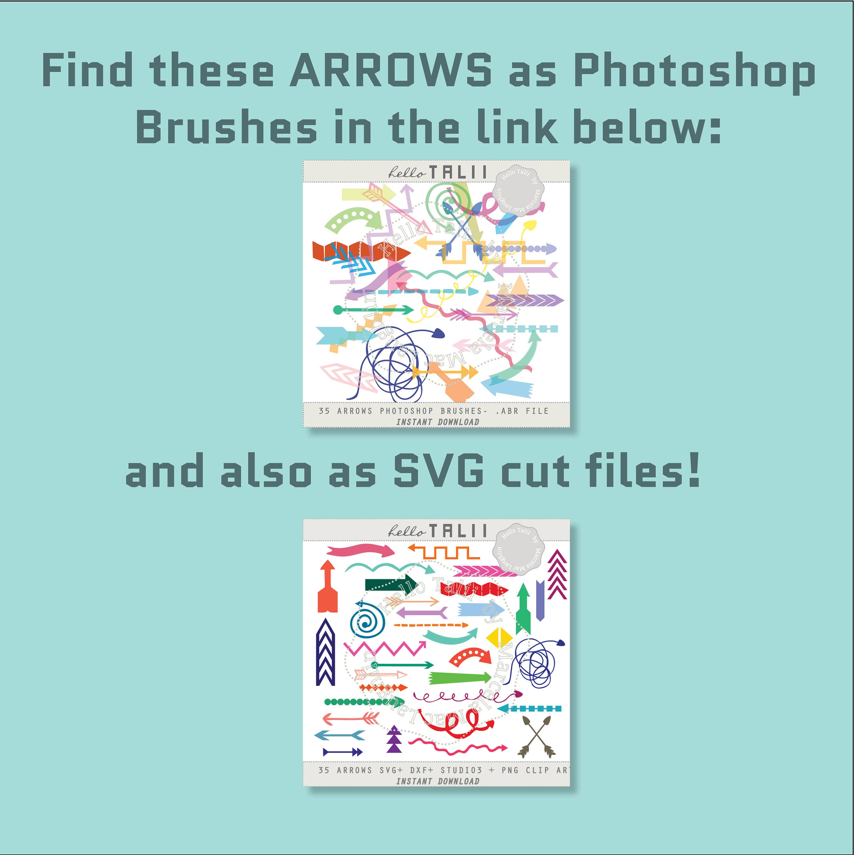 ARROW CLIPART 35 DIGITAL Arrow Bundle Geometric Hand Drawn | Etsy