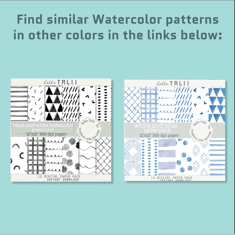 PASTEL RAINBOW WATERCOLOR Digital Paper Pastel Stripes Dots | Etsy