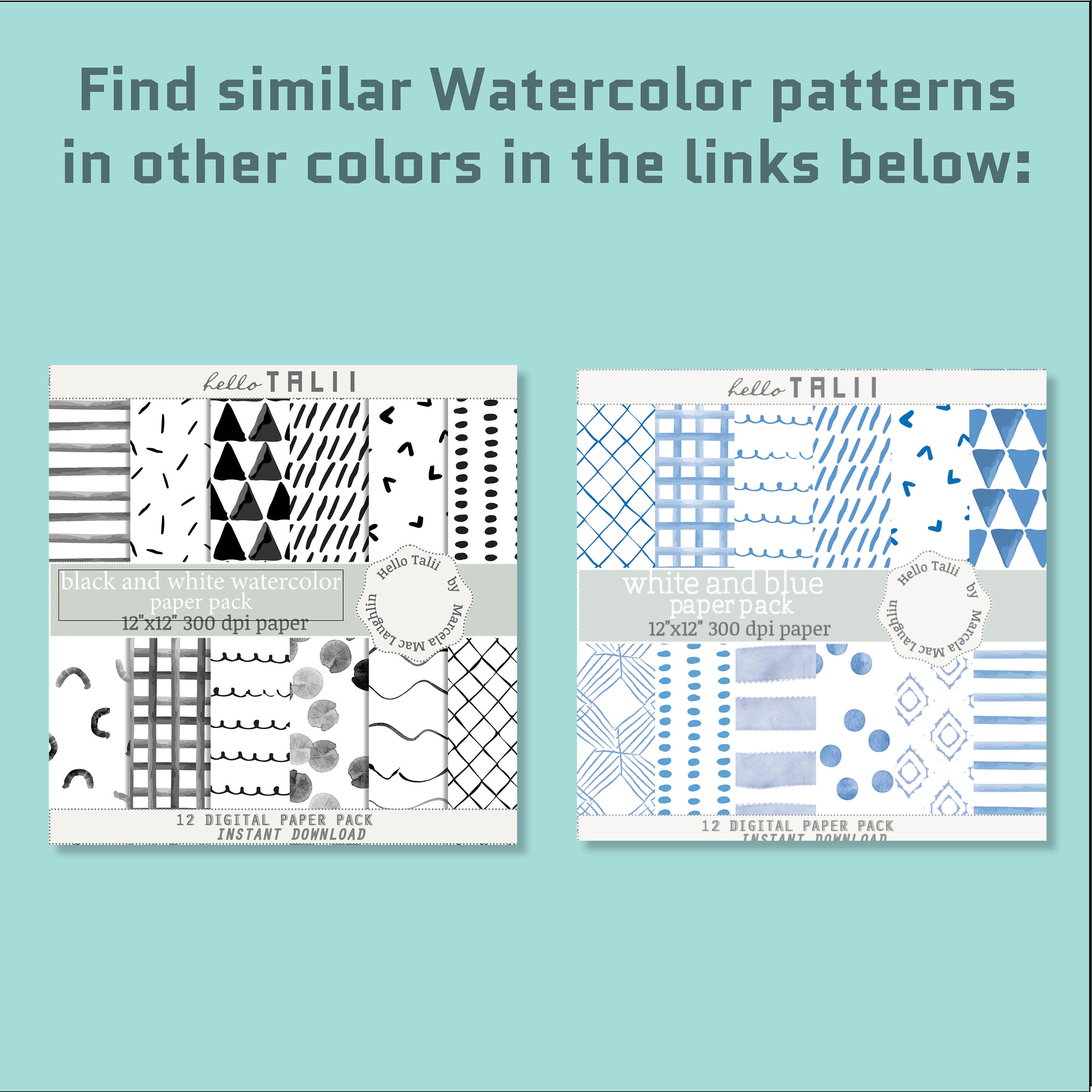 WATERCOLOR NEUTRAL COLORS Digital Paper Neutral and Pastel - Etsy