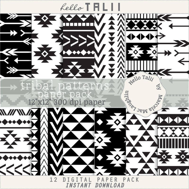 Aztec Wallpaper - Etsy