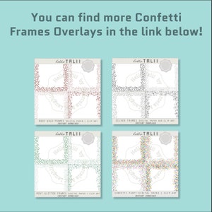 Rose Gold GLITTER CONFETTI Frames Clip Art + Digital Papers- Copper ...