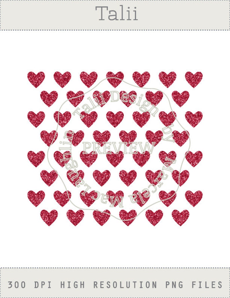 Glitter HEARTS Clipart BUNDLE Digital Valentine Day Clip Art - Etsy