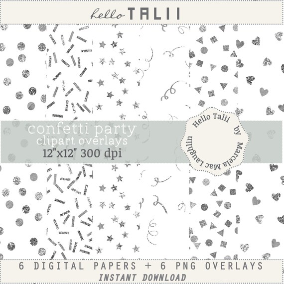 Silver Confetti Png