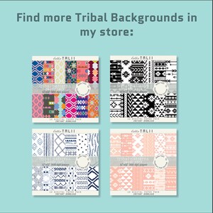 NEUTRAL TRIBAL Digital Paper- Aztec Digital Backgrounds Arrows ...