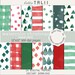 WATERCOLOR CHRISTMAS Digital Paper Handpainted Watercolor Patterns ...