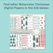 WATERCOLOR CHRISTMAS Digital Paper- Handpainted Watercolor Patterns ...