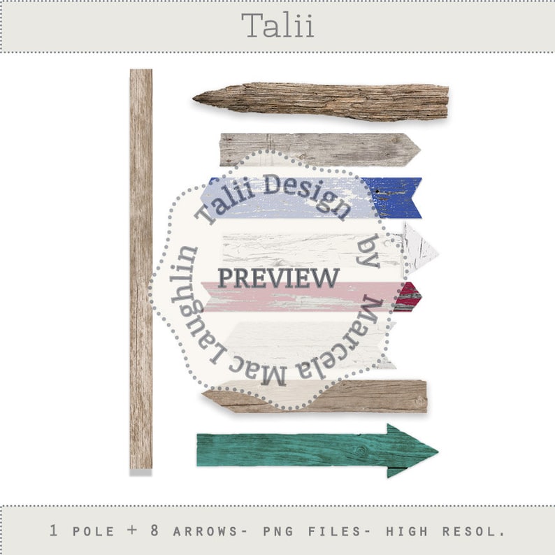 WOOD ARROW SIGN Clip Art Distressed Wood Clipart Editable - Etsy