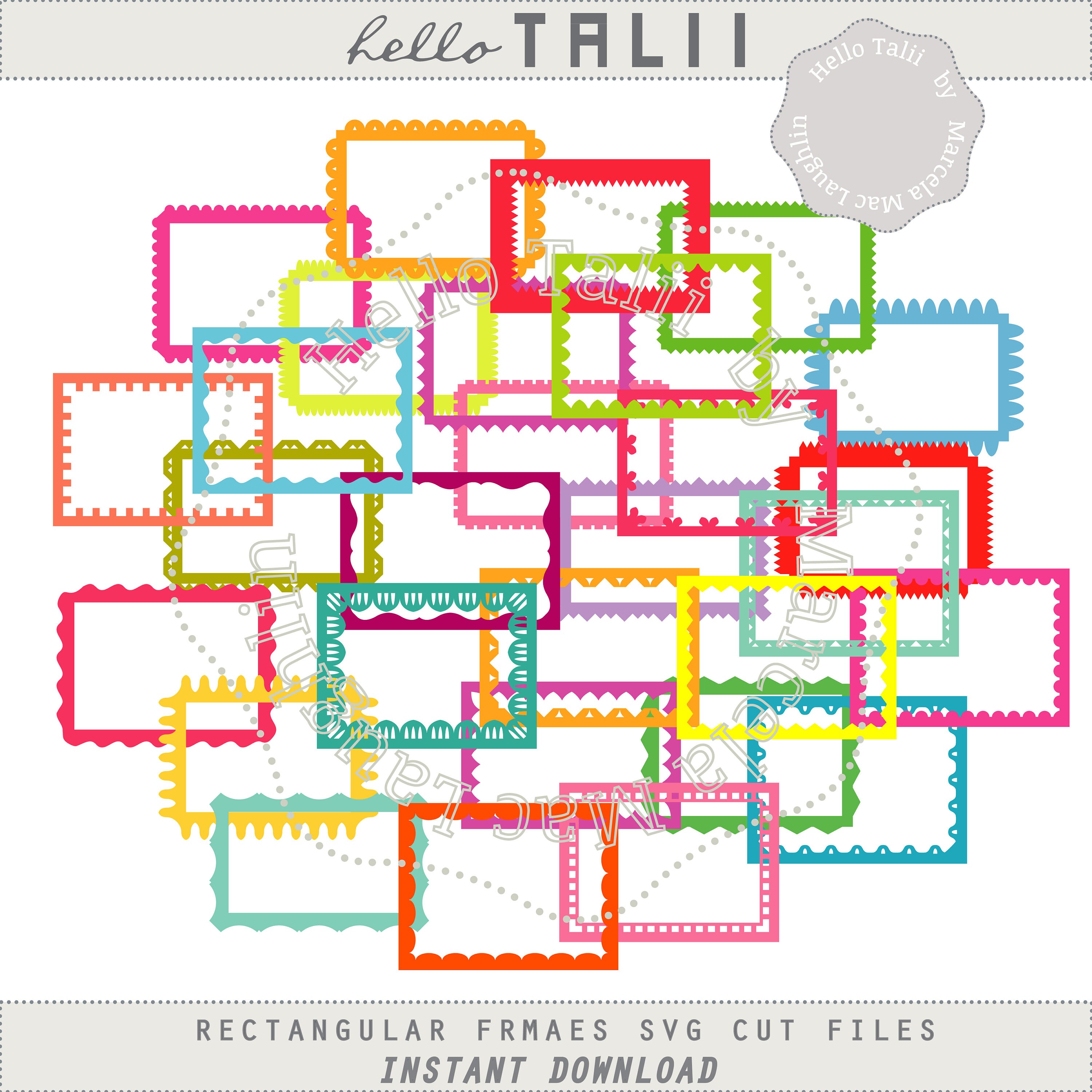 RECTANGULAR Frames BUNDLE SVG Cut Files 30 Digital Frames - Etsy