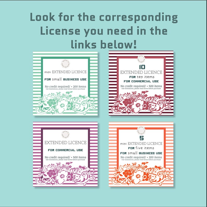1 EXTENDED LICENSE for Commercial Use Add-on No Credit - Etsy