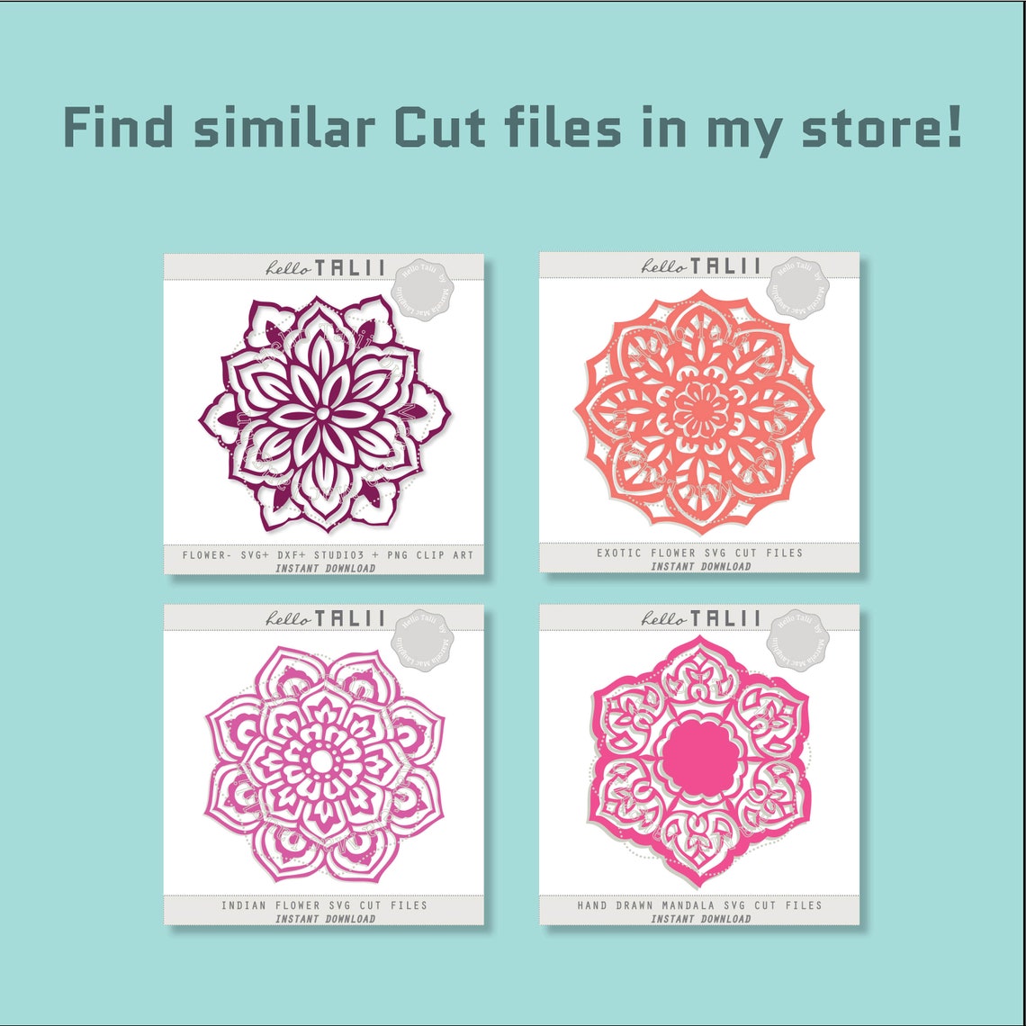 FLOWER Die Cut SVG File Hand Drawn Tropical Flower Digital | Etsy