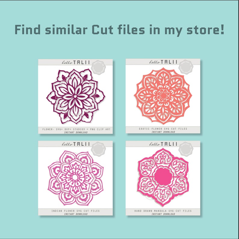 FLOWER Die Cut SVG File Hand Drawn Tropical Flower Digital - Etsy