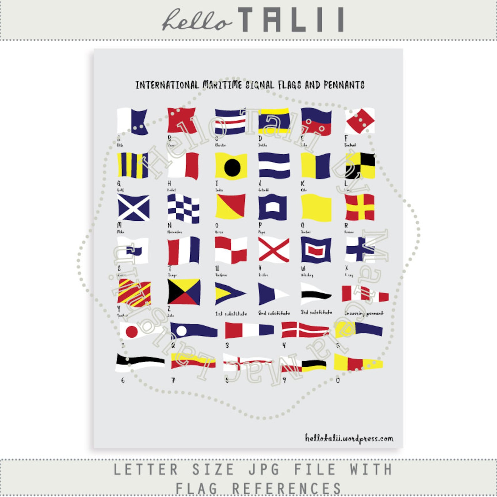 Nautical Flags and Pennants NAUTICAL CLIPART- International Maritime ...