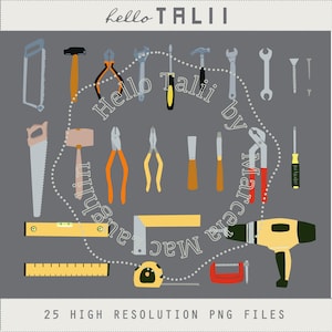 TOOLS CLIPART- Handyman Tools Clip Art Mechanic Tools Hand Drawn Tools ...