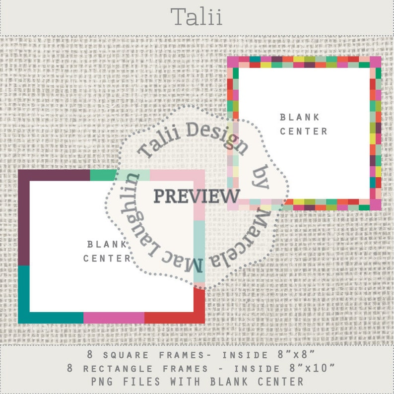 Pop Frames and Labels CLIPART and PRINTABLE SET- Colorful Frames Labels ...