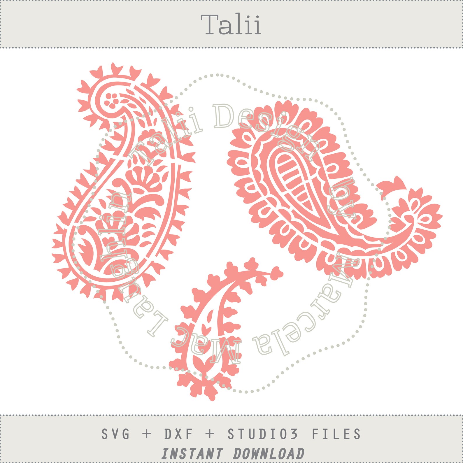 Paisley Stencil SVG Cutting Files DIGITAL 3 Indian Stencils - Etsy