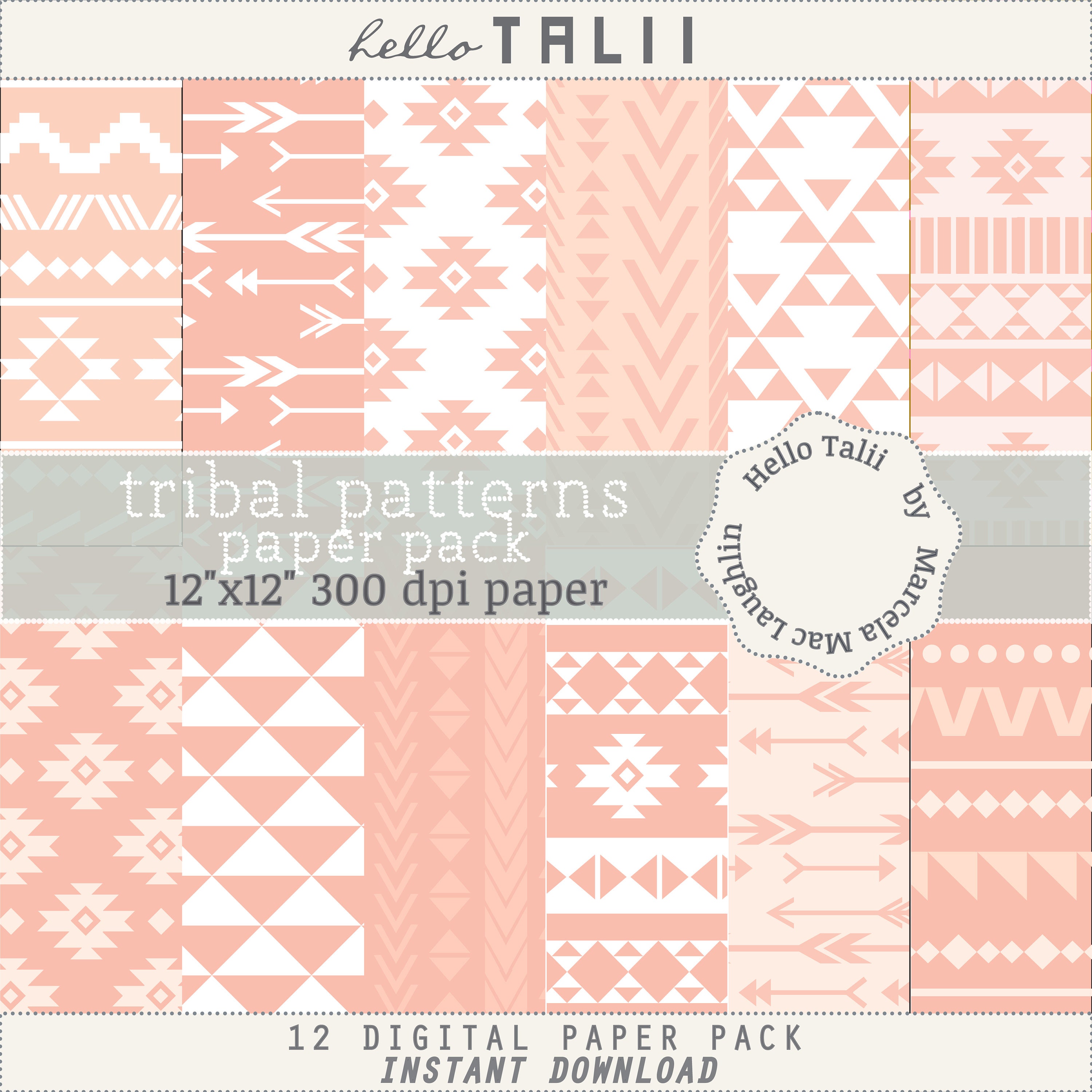 Pastel Aztec Pattern Background
