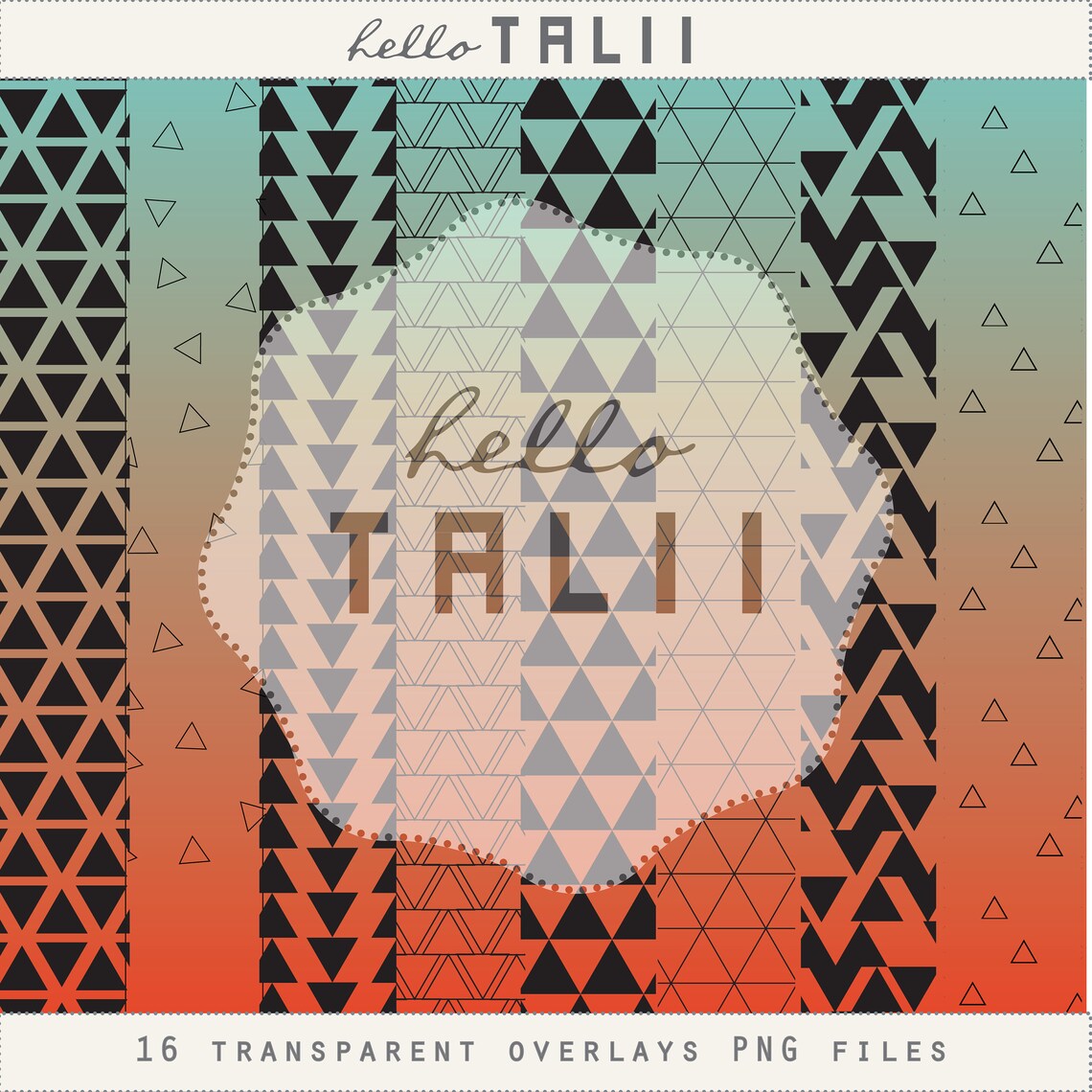 TRIANGLES Clipart Overlays Digital Paper Minimal Triangles | Etsy