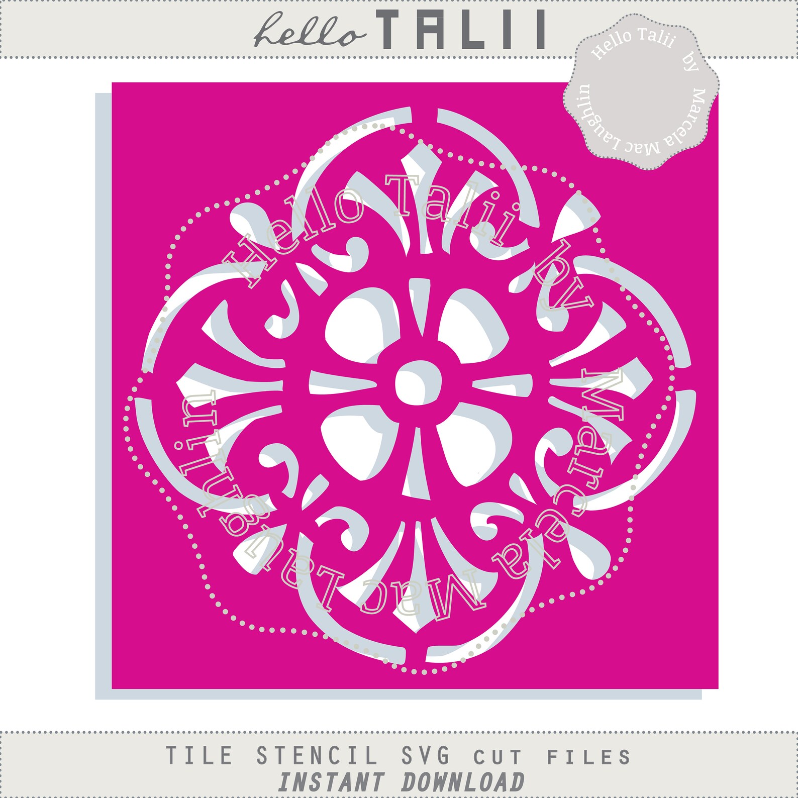 Tile Stencil DIGITAL SVG Cut Png Clipart Make Your Own | Etsy