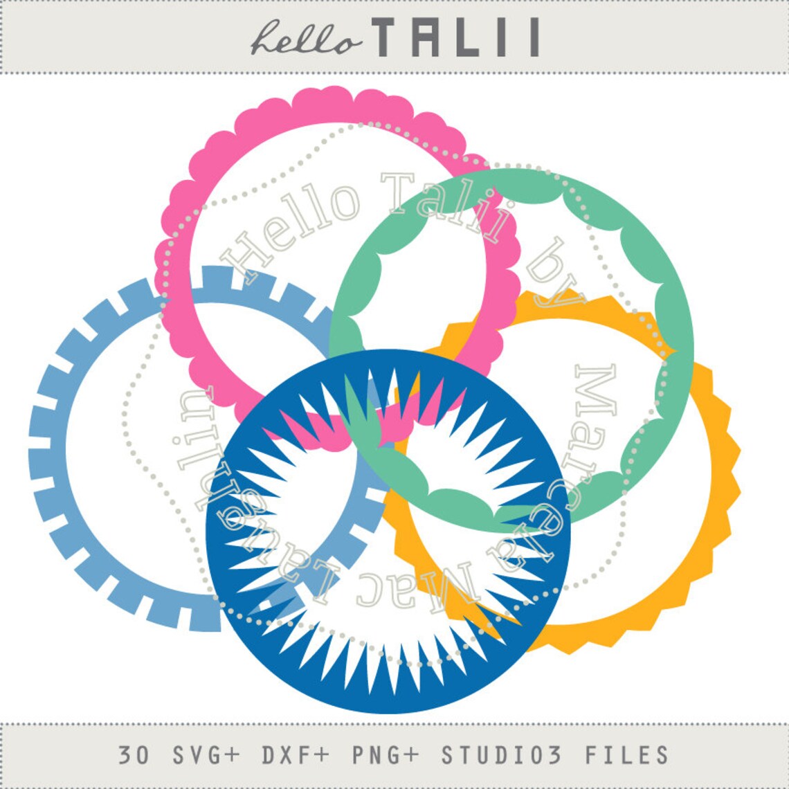 Round Frames SVG Cutting Files: SVG Png Studio3 Dxf 30 | Etsy