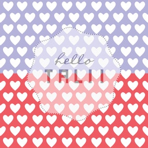 HEARTS Digital Paper Rainbow Color Hearts Backgrounds Bright Pastel Big ...