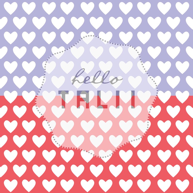 HEARTS Digital Paper Rainbow Color Hearts Backgrounds Bright | Etsy