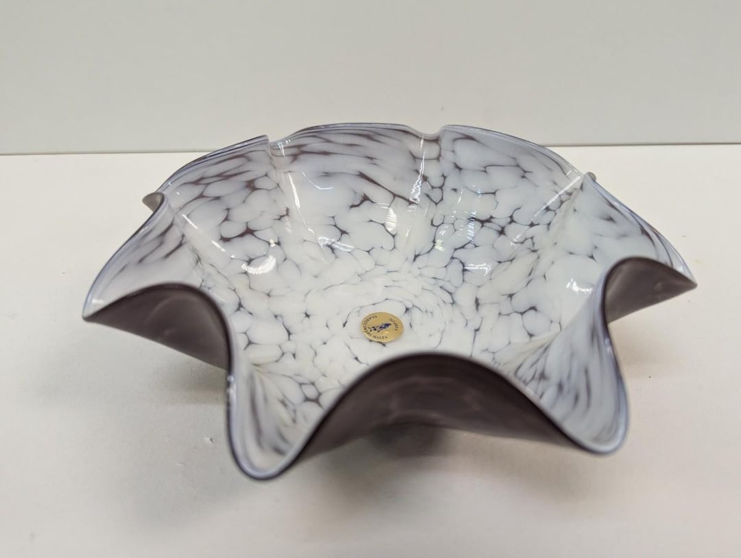Mtarfa Maltese Art Glass Console Bowl Hand Blown - Etsy