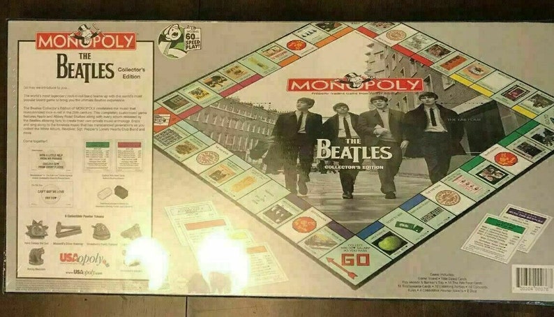 THE BEATLES Monopoly Collector's Edition 2008 Board Game W/ Pewter ...