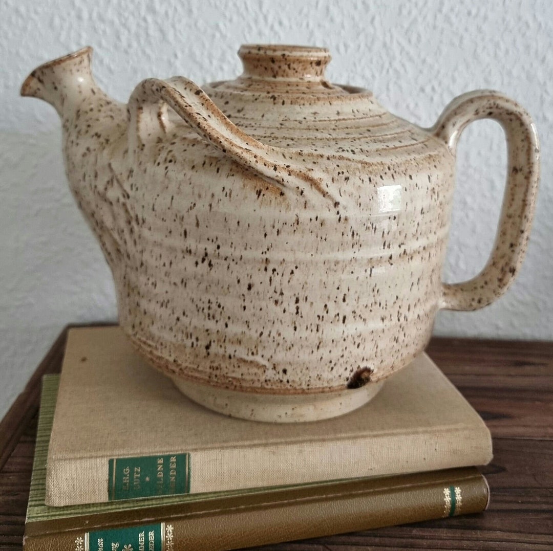 Vintage Danish Stoneware Tea Pot 80s Large Tea Pot Gorgeous Vtg Pottery ...