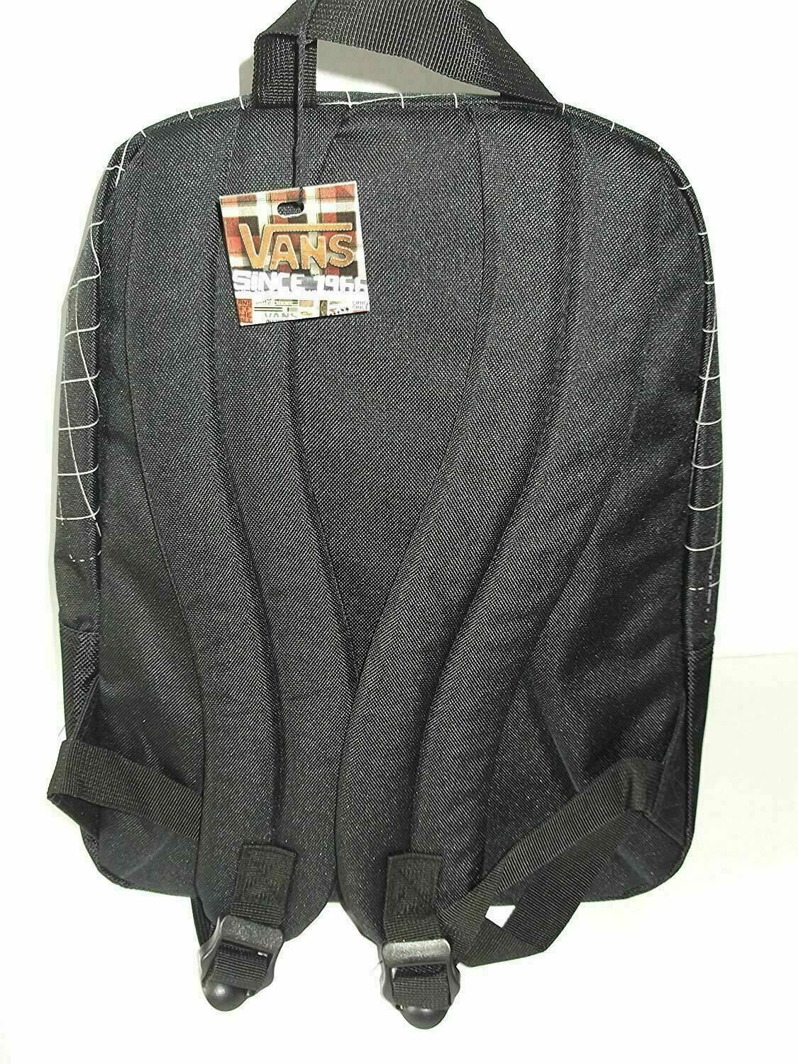 Vtg Vans off the Wall Backpack Van Doren Black School Backpack Back to ...