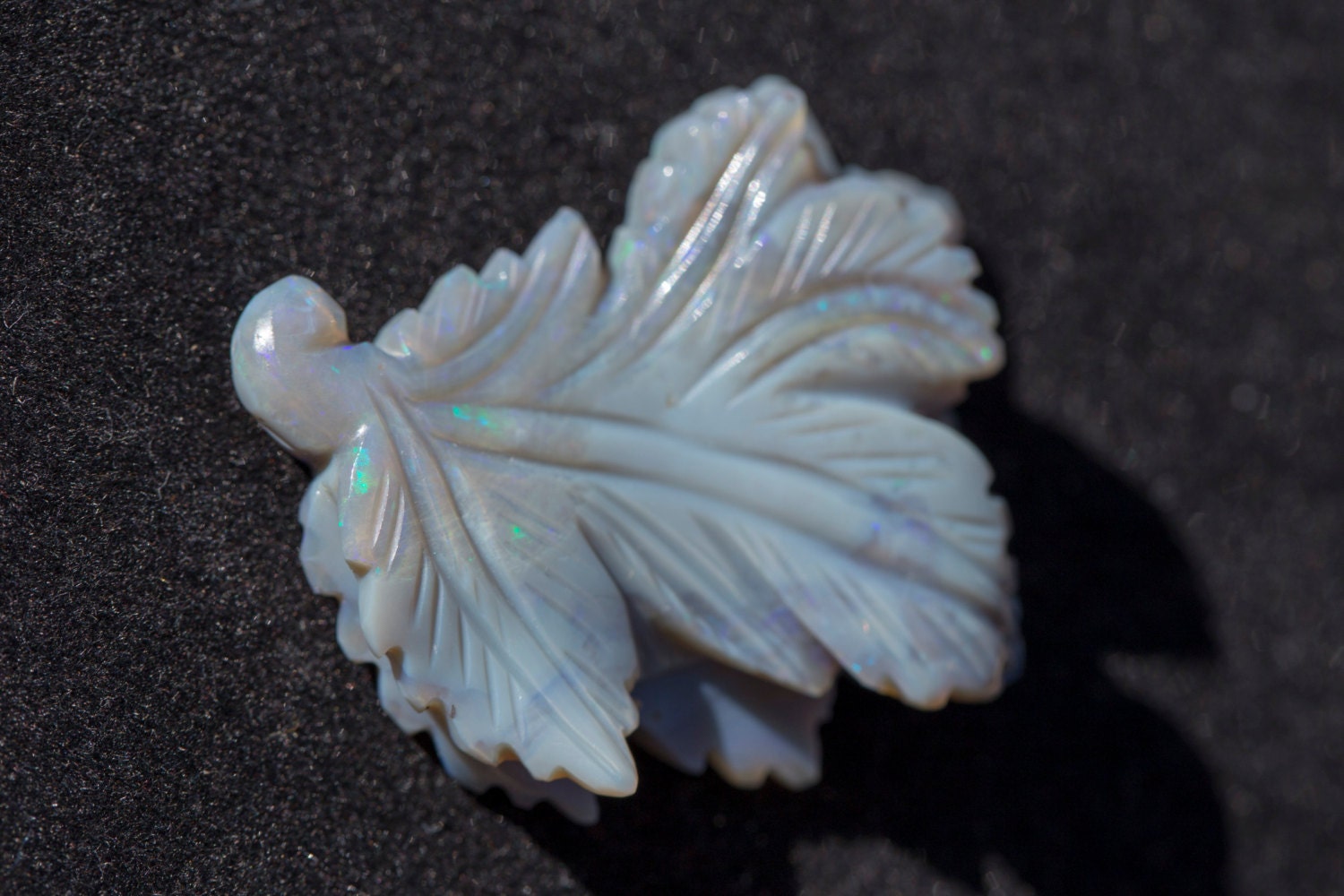Australian Feather Opal Carving Semi-blackopal Double Sided - Etsy