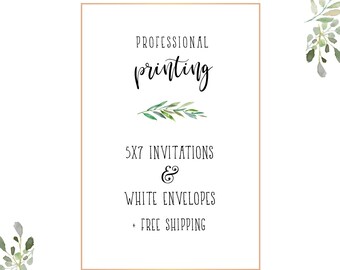 Printing Add-on for Digital Invitation Purchased - Etsy