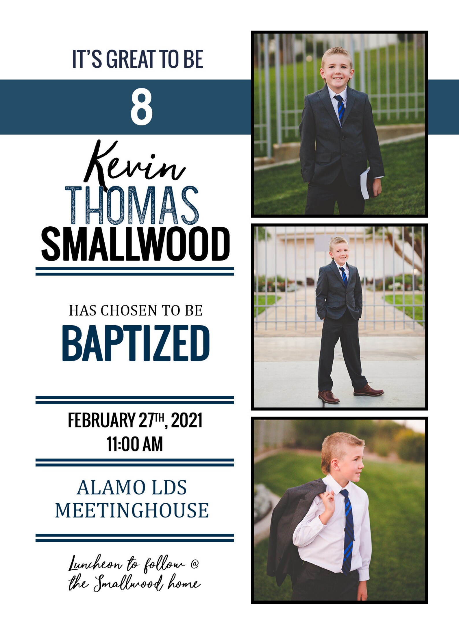 LDS Baptism Invitation Digital File- Any Color Scheme - Etsy