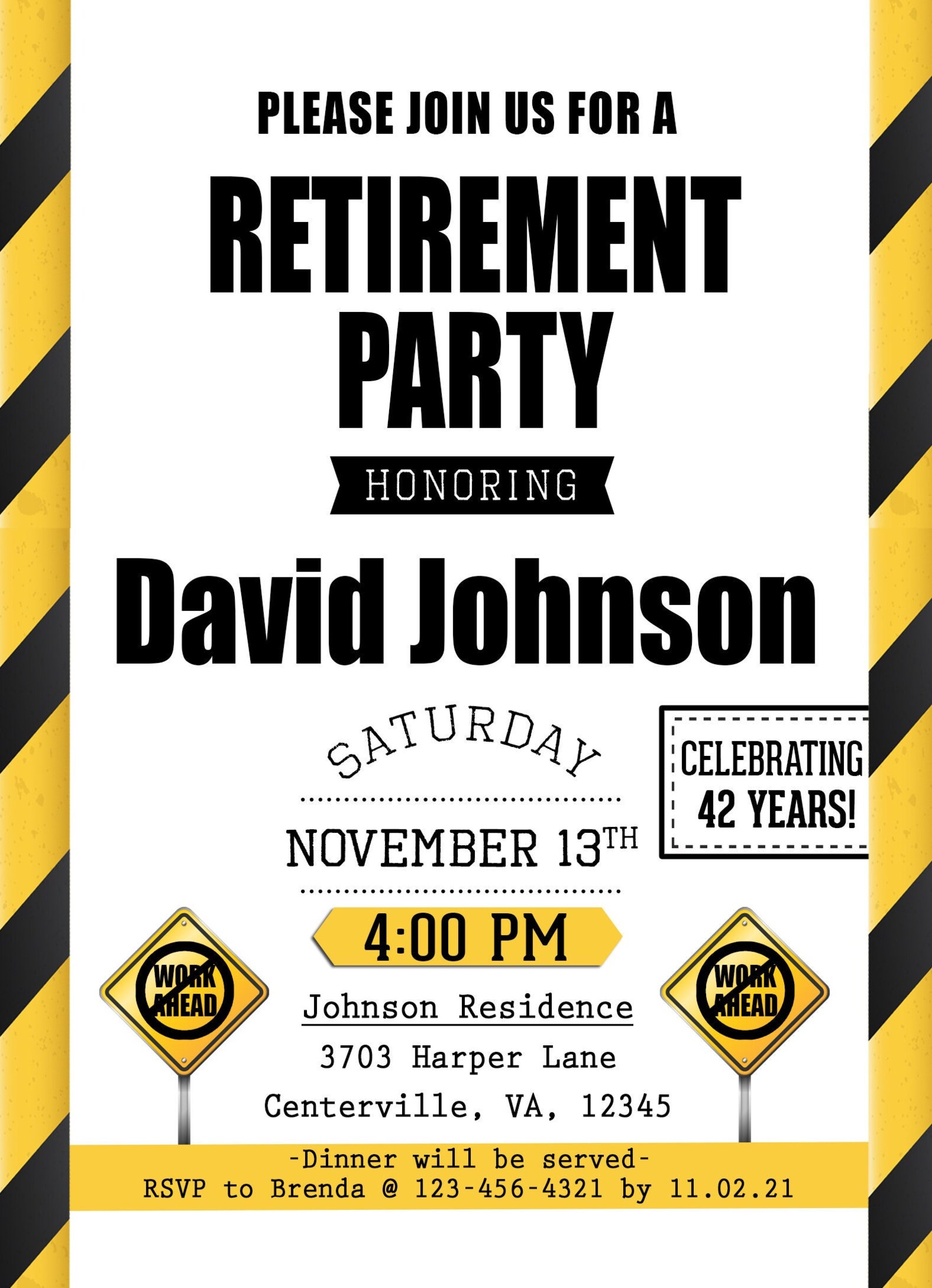 Construction Retirement Invitation - Etsy