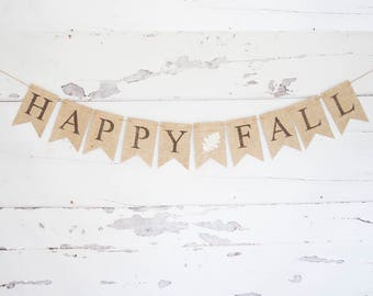Happy fall banner | Etsy