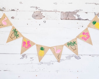 Aloha Banner Pineapple Party Decor Luau Birthday Summer | Etsy