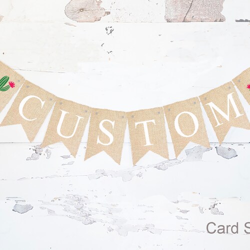Cactus Name Banner Personalized Cactus Party Banner Cactus | Etsy