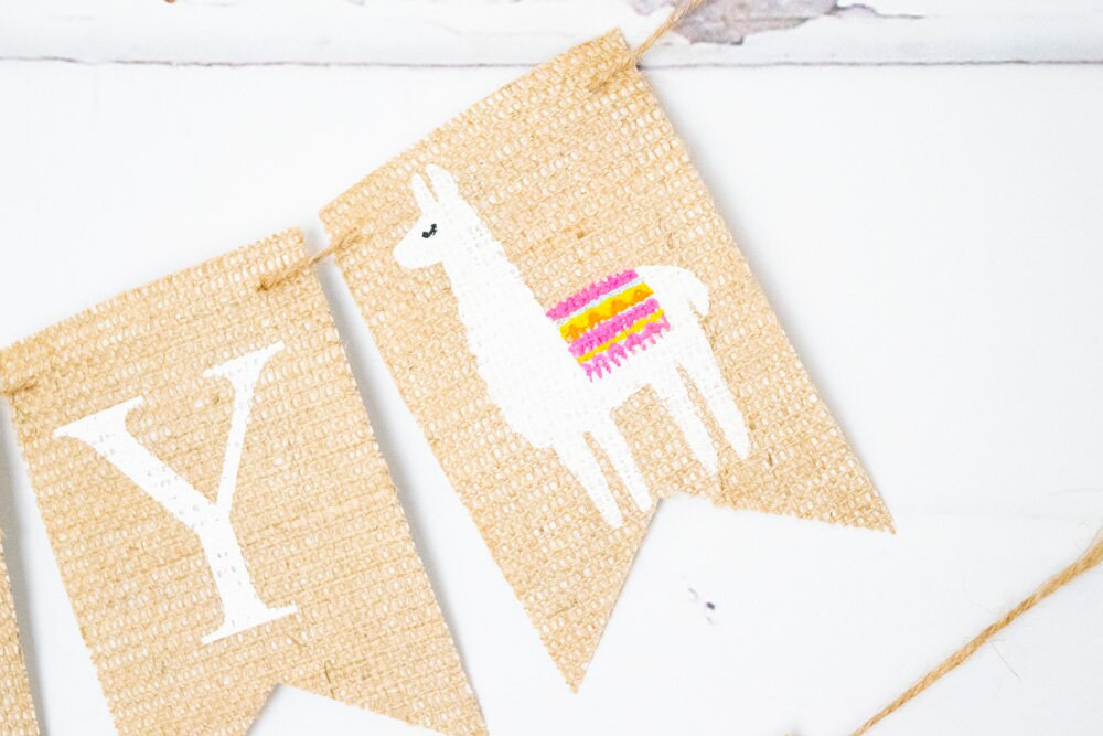 Llama Happy Birthday Banner B1090 | Etsy