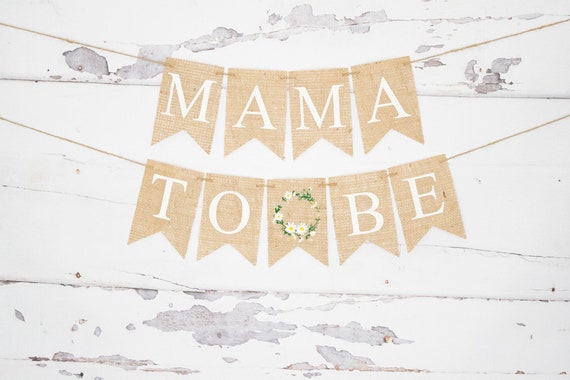 Mama to Be Floral Wreath Banner Baby Shower Decorations | Etsy