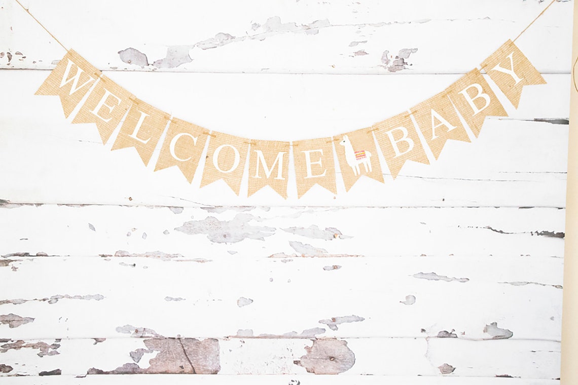 Welcome Baby Llama Banner Baby Shower or Gender Reveal - Etsy