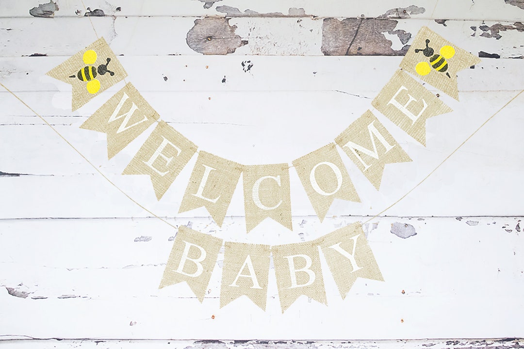 Bumble Bee Baby Shower Decor Bee Welcome Baby Banner Honey - Etsy