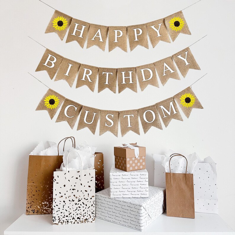 Sunflower Party Decorations | Happy Birthday Sign | Garden Party Decor ...