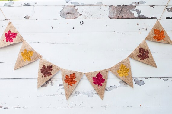 Fall Leaves Banner Autumn Leaves Banner Fall Decor Autumn | Etsy