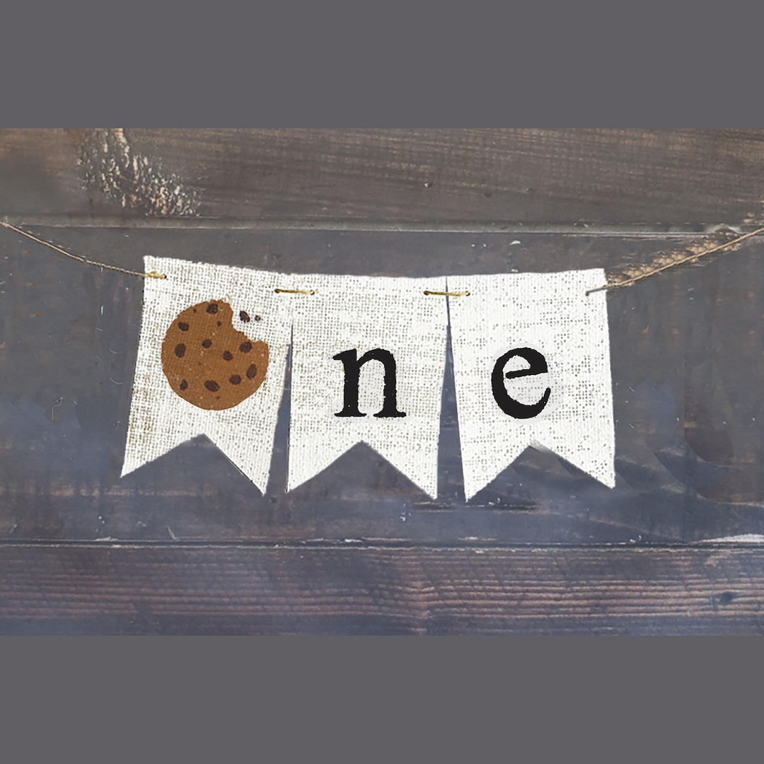 First Birthday Cookie Banner, Cookie Banner, Cookie Birthday Party ...