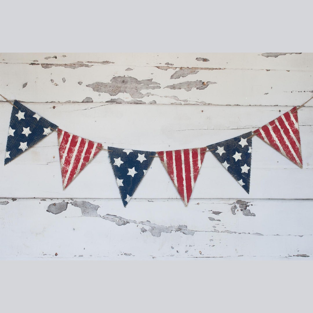 Rustic July 4th Banner, July 4th Decor, Independence Day Banner, July ...