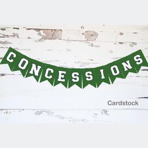 Concessions Banner, Concession Banner, Concession Sign, Football Decor ...