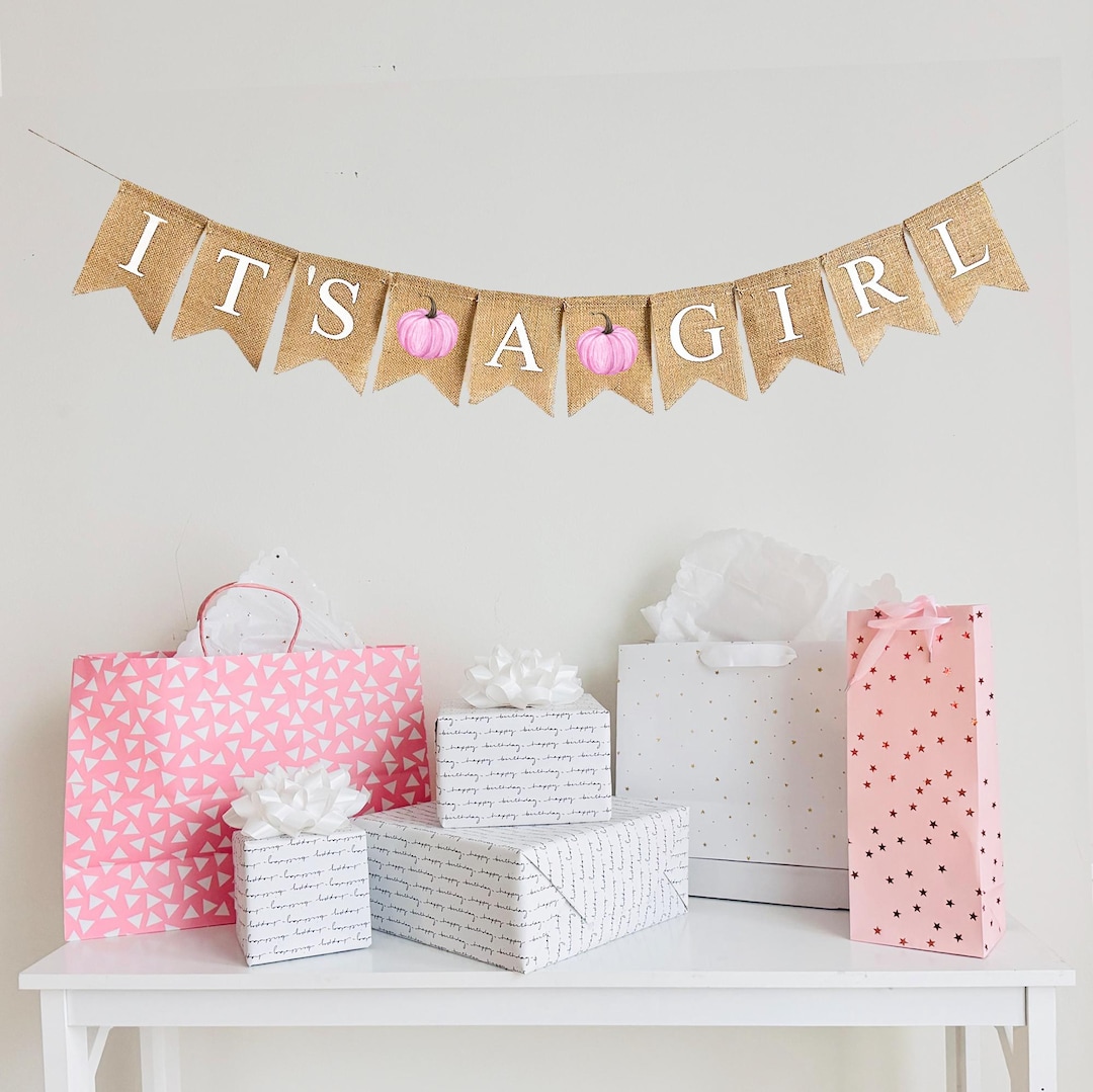 Pumpkin Baby Shower, It’s a Girl, Gender Reveal, Baby Girl Shower ...