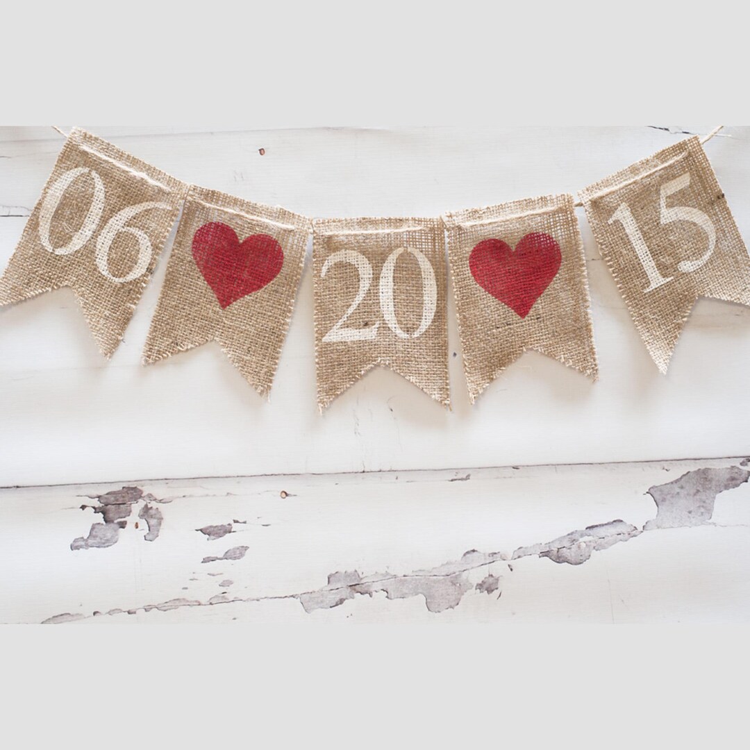 Save the Date Burlap Banner, Engagement Banner, Wedding Photo Prop ...
